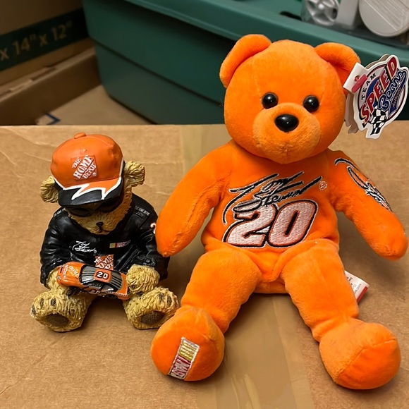 Other | Tony Stewart Speed Bear Plush And Ceramic Bear | Poshmark